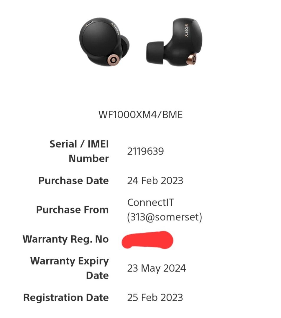 Sony WF-1000XM4 (Black) Local 1 Year Warranty, Audio, Earphones on ...