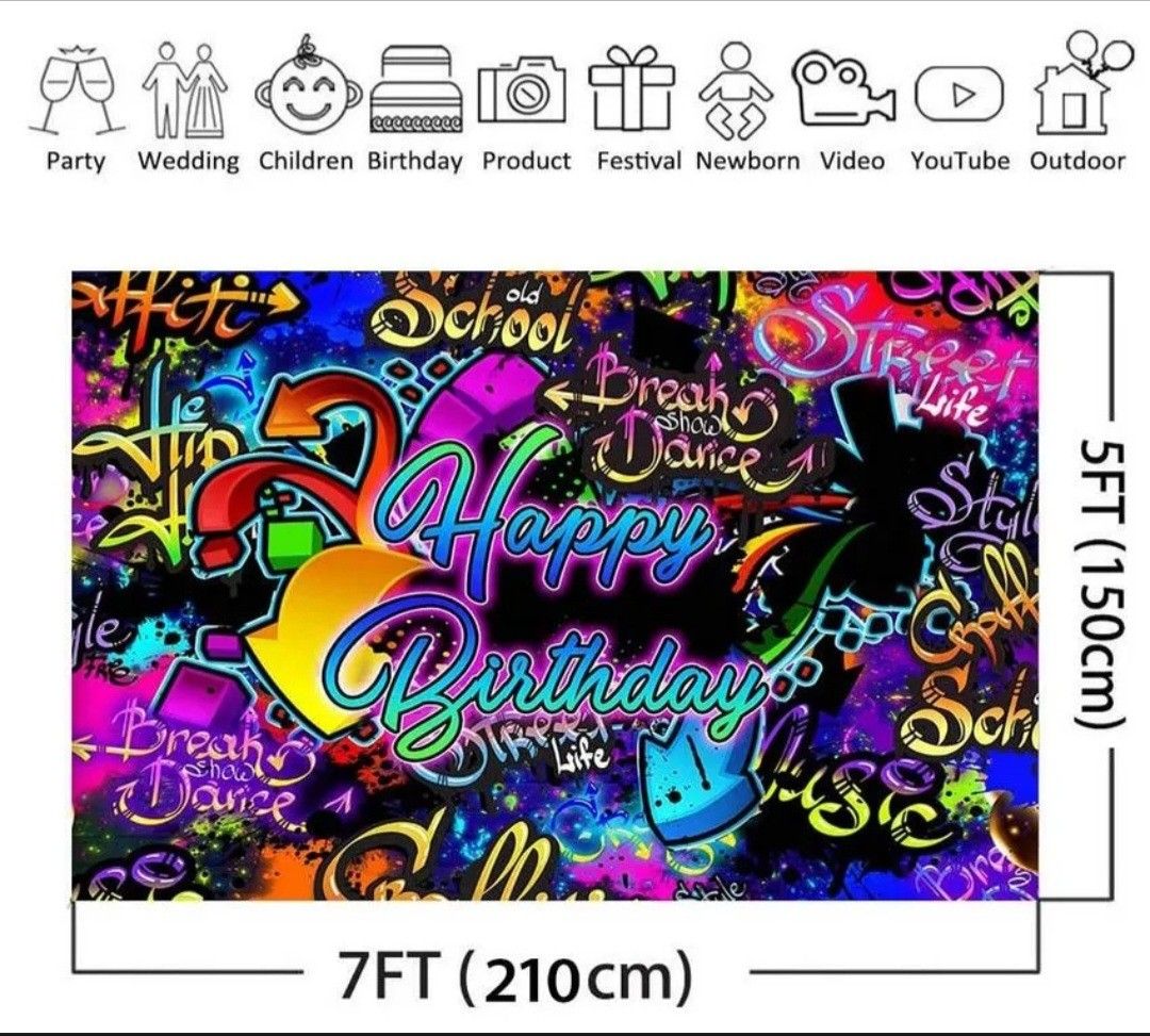 Space Theme Retro Theme Bollywood Theme backdrop cloth, Helium balloons ...