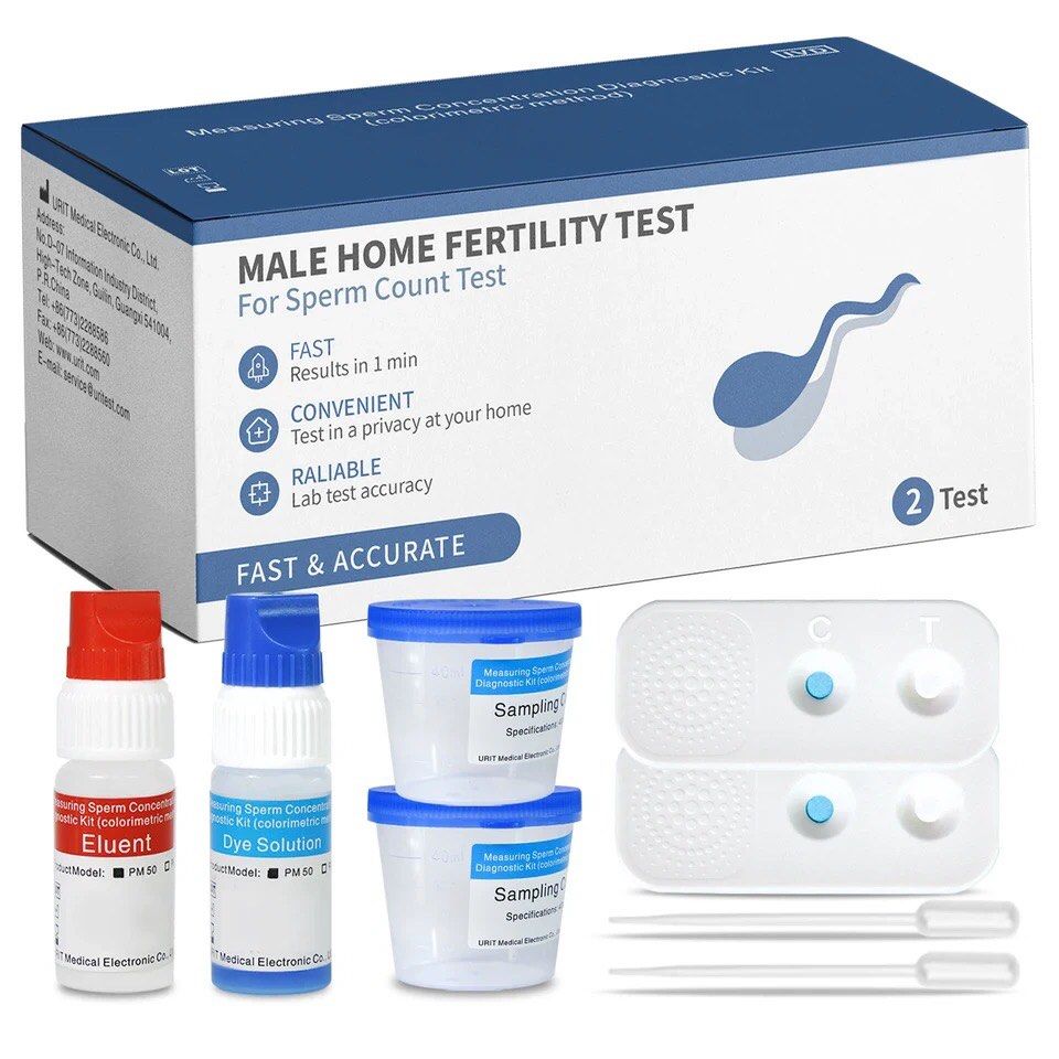 2 sets/box of Male Fertility Tests - DIY Sperm Test Sperm Count Home ...