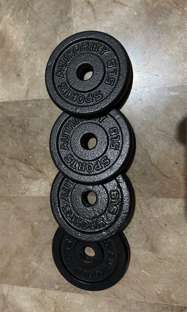 Sports Authority 5 Lbs Dumbbell plates 4 pcs, Sports Equipment ...