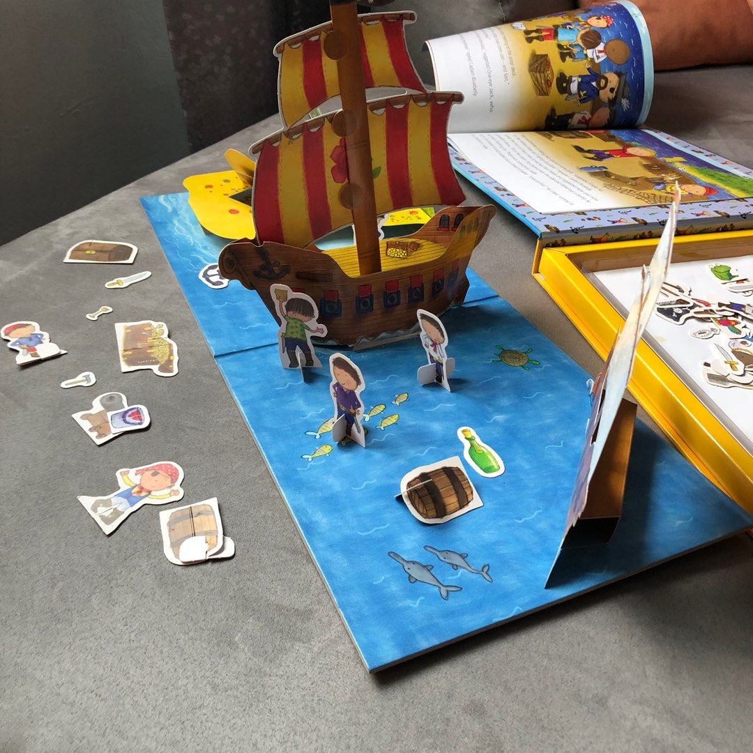 Story Book with Pirate Ship Pop Up (Lightly Used), Hobbies & Toys, Toys ...