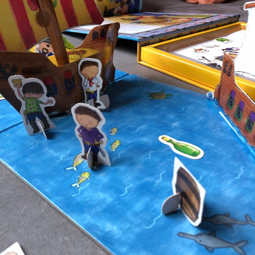 Story Book with Pirate Ship Pop Up (Lightly Used), Hobbies & Toys, Toys ...