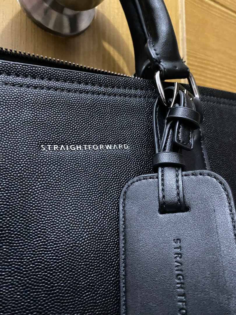 Straightforward Black Vegan Leather Bag on Carousell