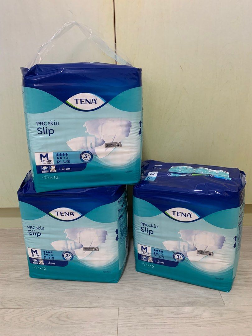Tena Proskin Slip M size 2 pack free 1 pack, Health & Nutrition, Assistive & Rehabilatory Aids ...