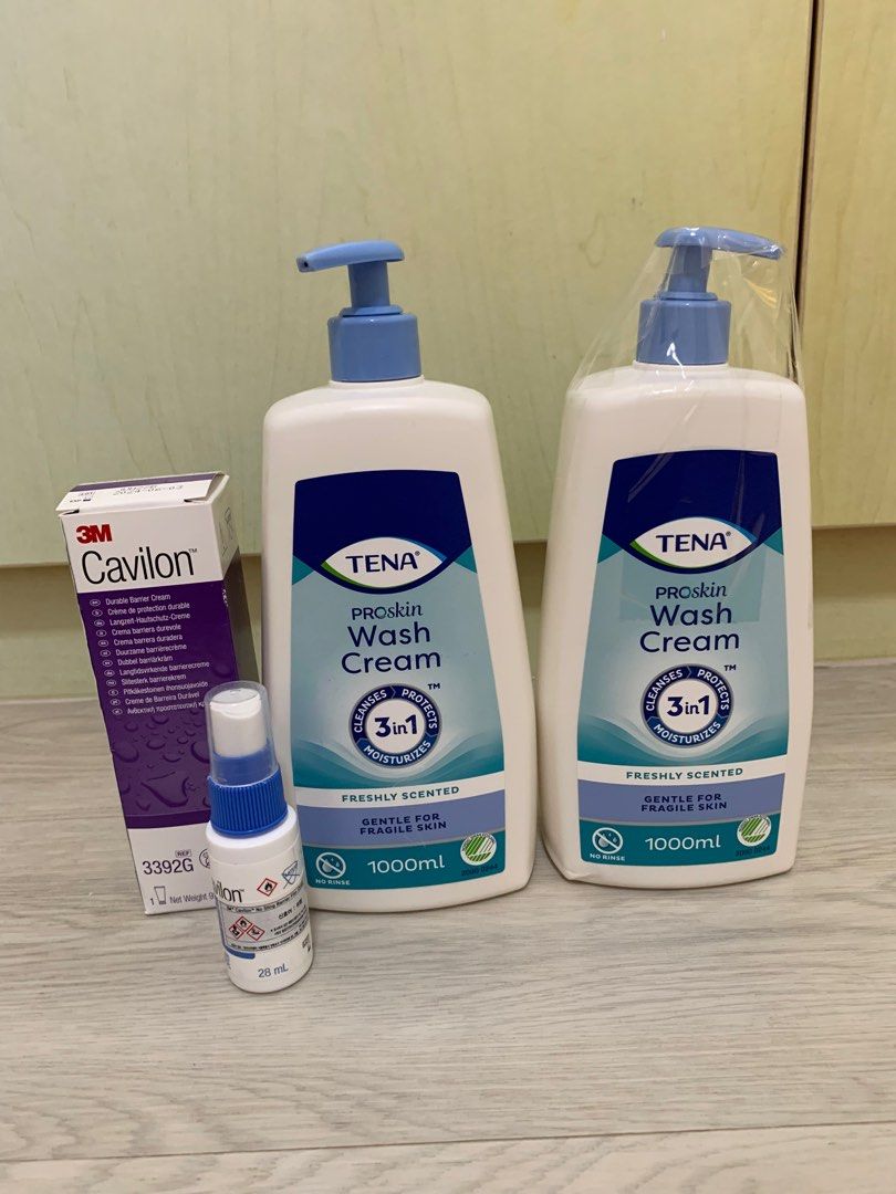 Tena wash cream, Cavilon double barrier, cavilon no sting barrier ...