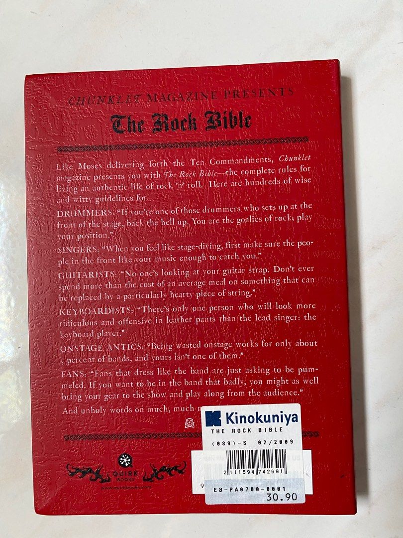 The Rock Bible : Unholy Scripture for Fans and Bands, Hobbies & Toys ...