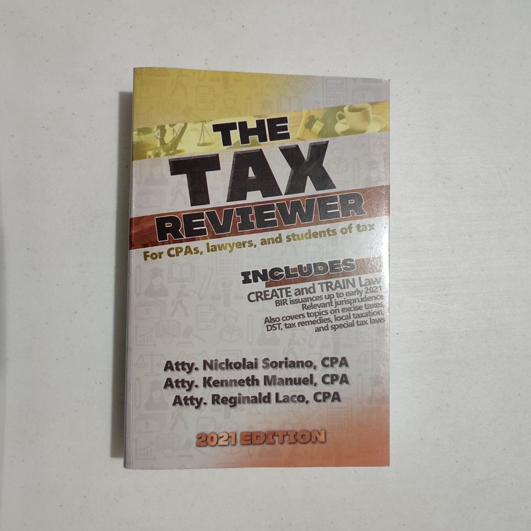 The Tax Reviewer 2020 Edition - Soriano Manuel Laco on Carousell