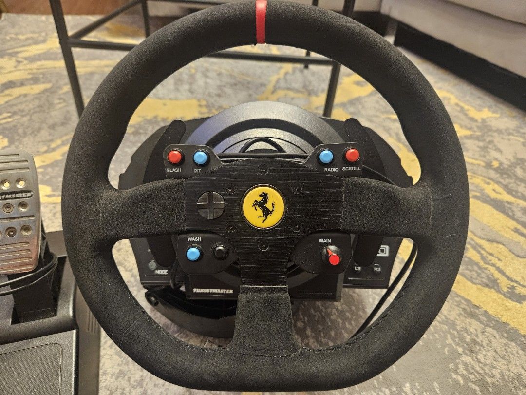 Thrustmaster T300 GT RS w Ferrari Wheel, Video Gaming, Gaming ...