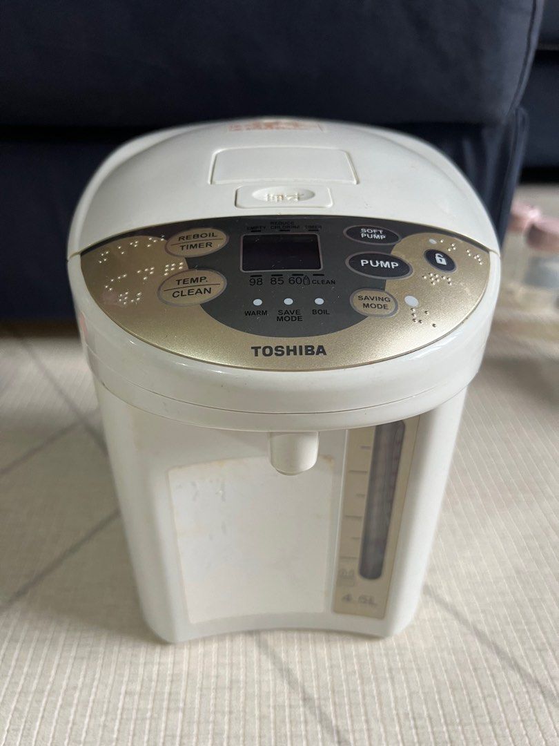 TOSHIBA Electric Thermo flask 4.5L, Furniture & Home Living ...