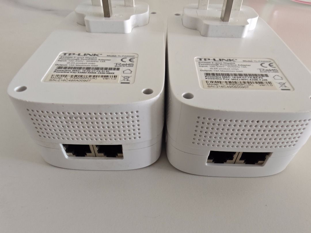 TP-LINK TL-PA9020P KIT AV2000 HomePlug AV2 MU-MIMO Gigabit Passthrough ...
