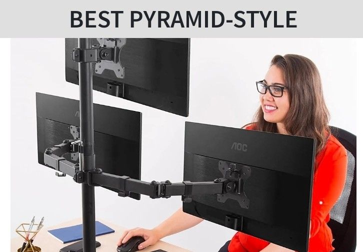 Triple monitor bracket with keyboard shelf, Computers & Tech, Desktops ...