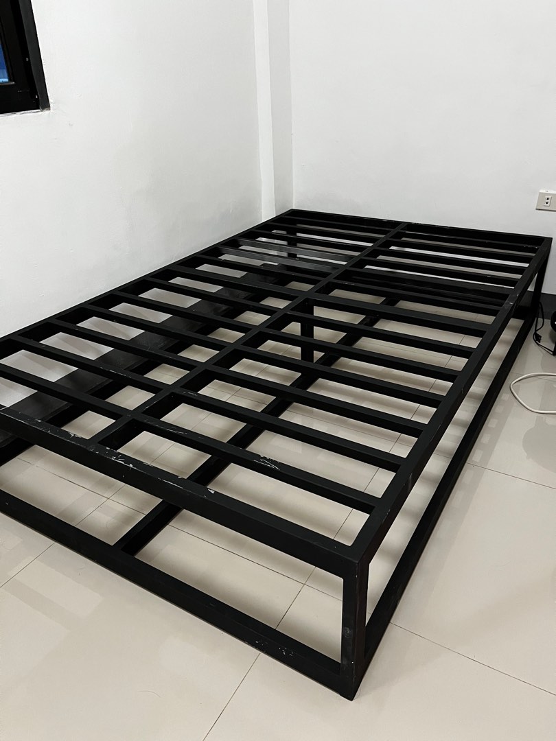 Tubular steel bedframe on Carousell