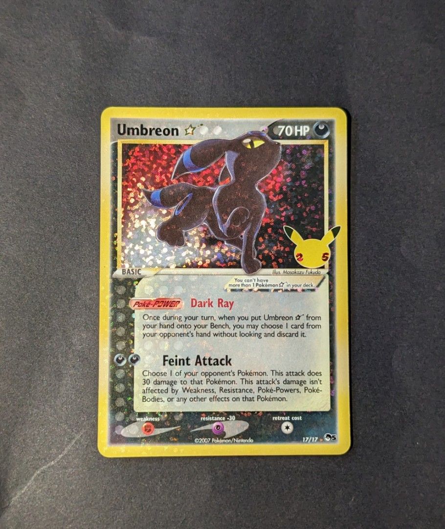 Umbreon Gold Star 25th Anniversary Celebrations Pokemon Card Tcg, Hobbies & Toys, Toys & Games ...