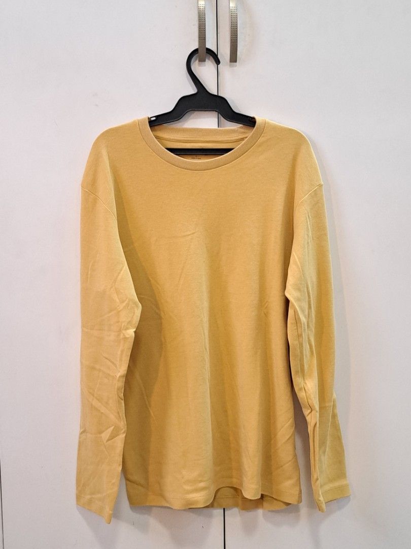 UNIQLO Yellow Long Sleeve Shirt on Carousell