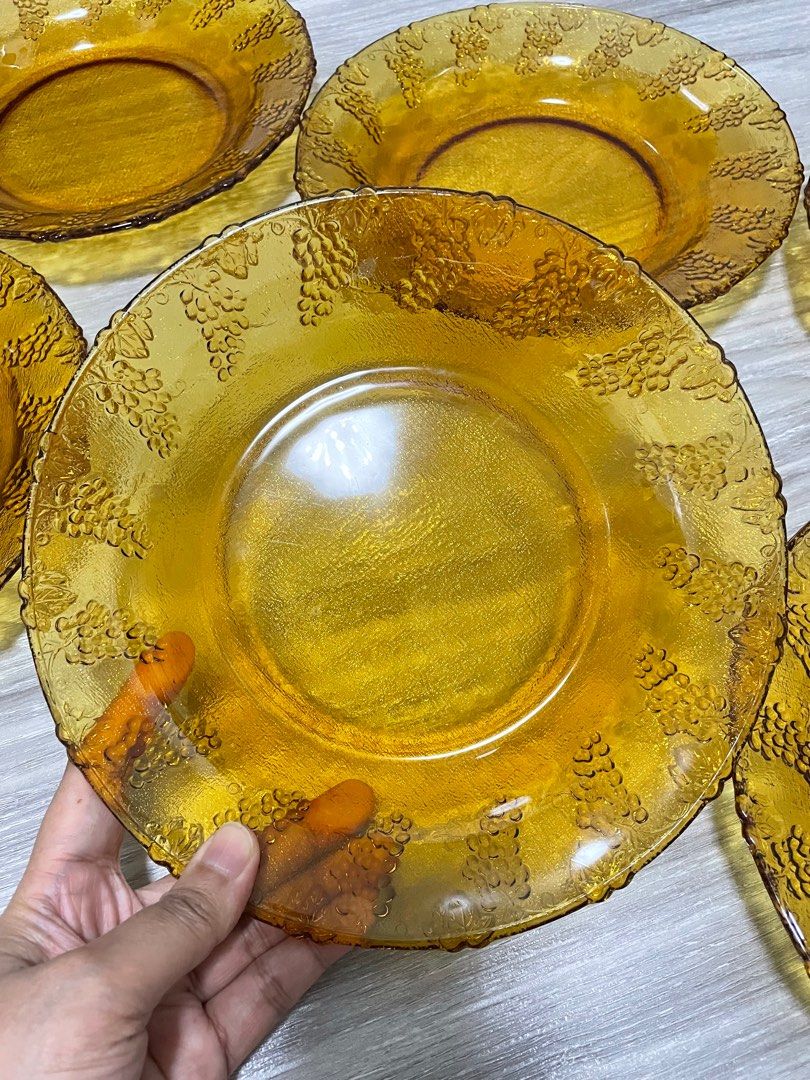 Vintage Amber plates , Furniture & Home Living, Kitchenware & Tableware ...