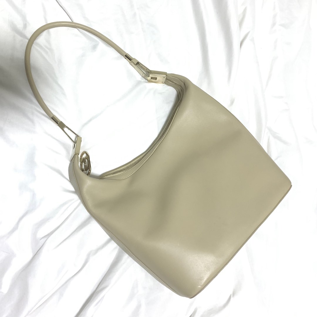 Vintage Gucci Beige Leather Shoulder Bag, Luxury, Bags & Wallets on ...