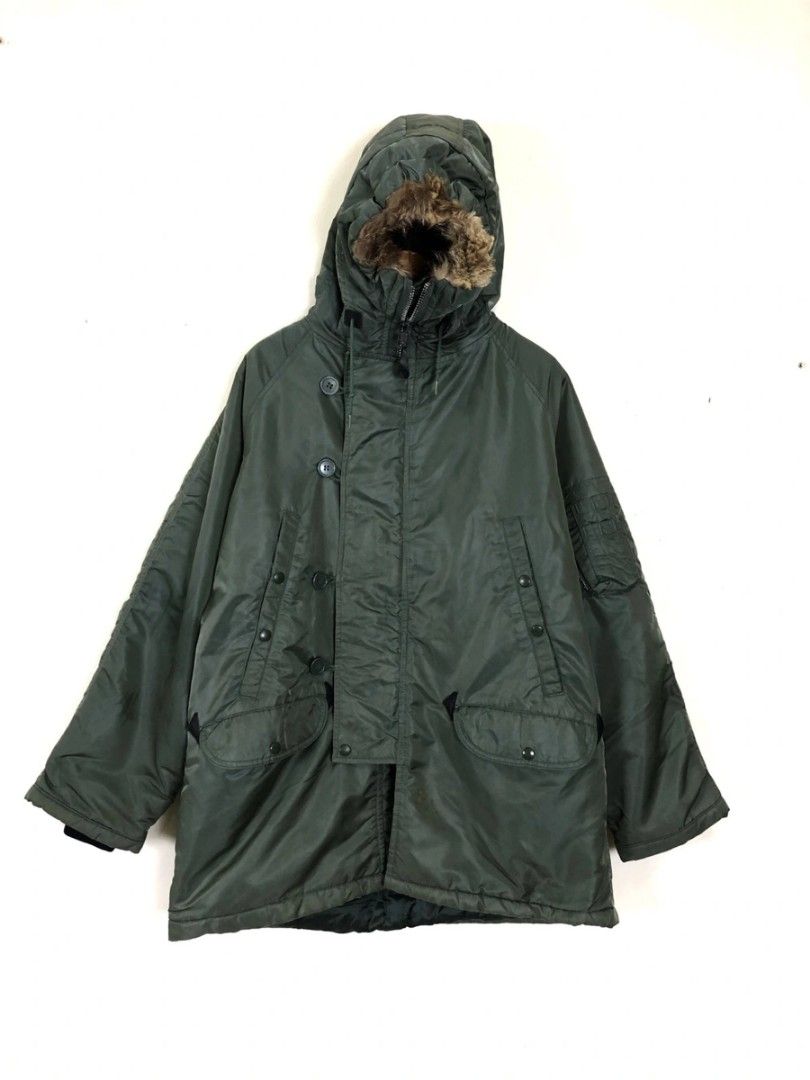 Vintage Type N38/F Genuine Fur Ruff Cold Weather Parka Spiewak Military ...