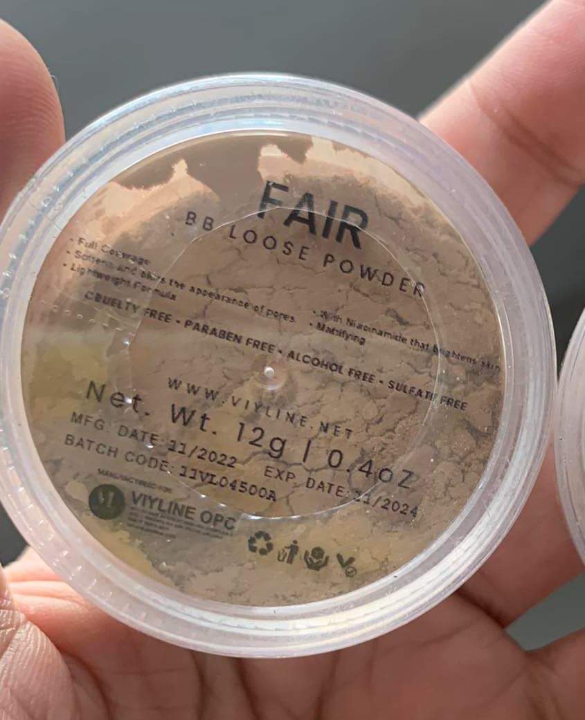 Viyline BB loose powder Fair Shade Exp: 11/2024 200 pesos, Beauty ...