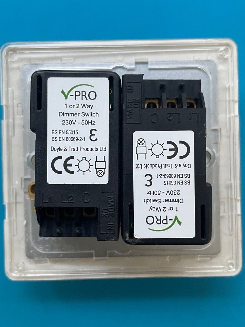 V-Pro 2-Gang LED Dimmer Switch, Furniture & Home Living, Lighting ...