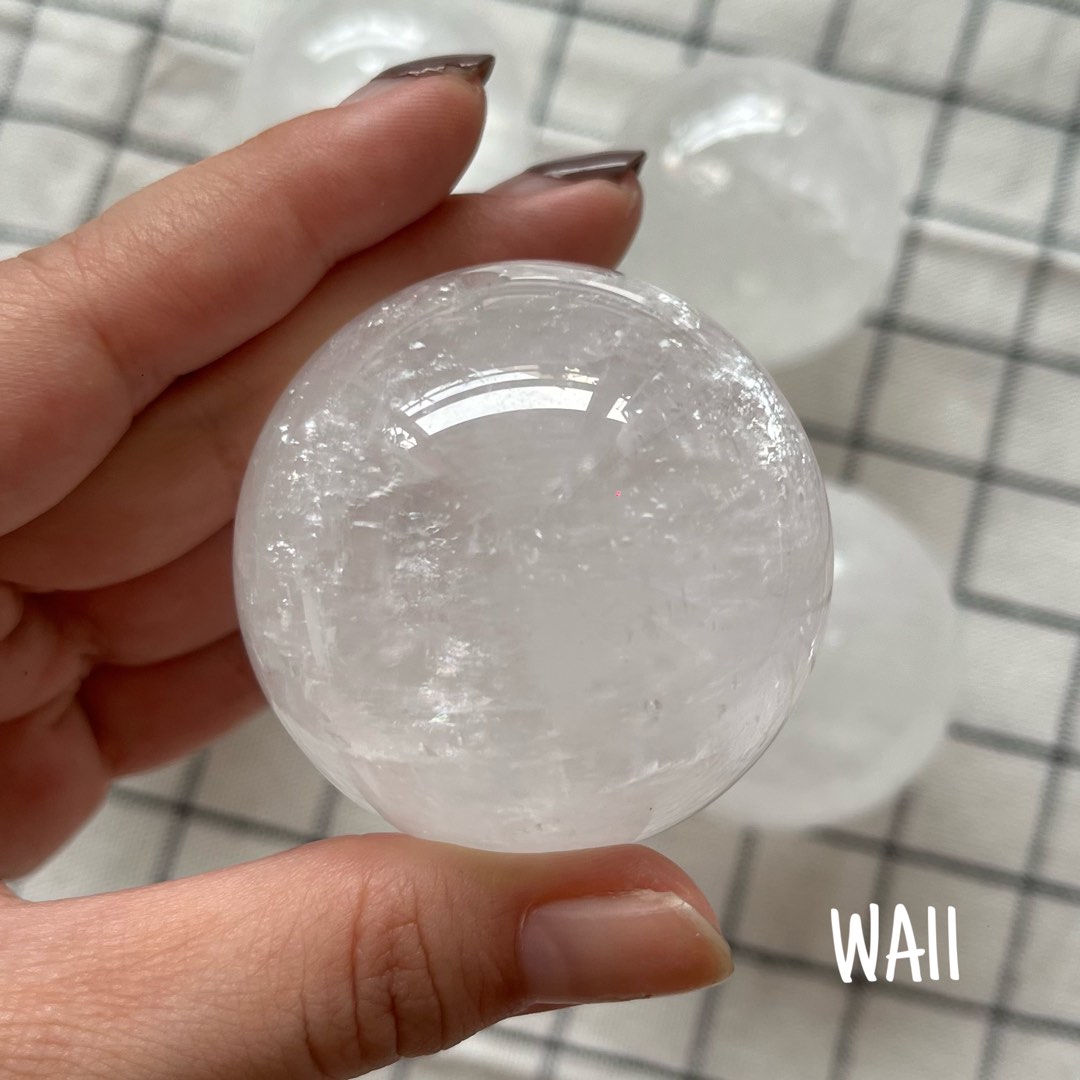 White Calcite Spheres, Women's Fashion, Jewelry & Organisers, Precious ...