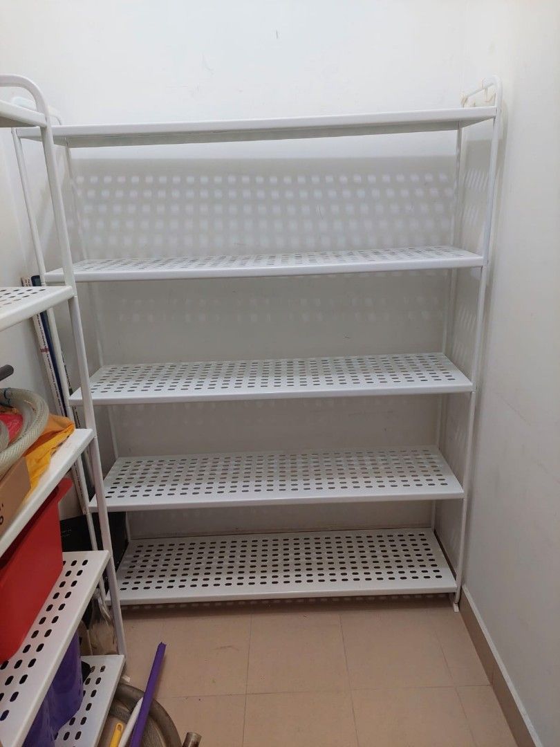 White Metal racks for storage room, Furniture & Home Living, Furniture ...