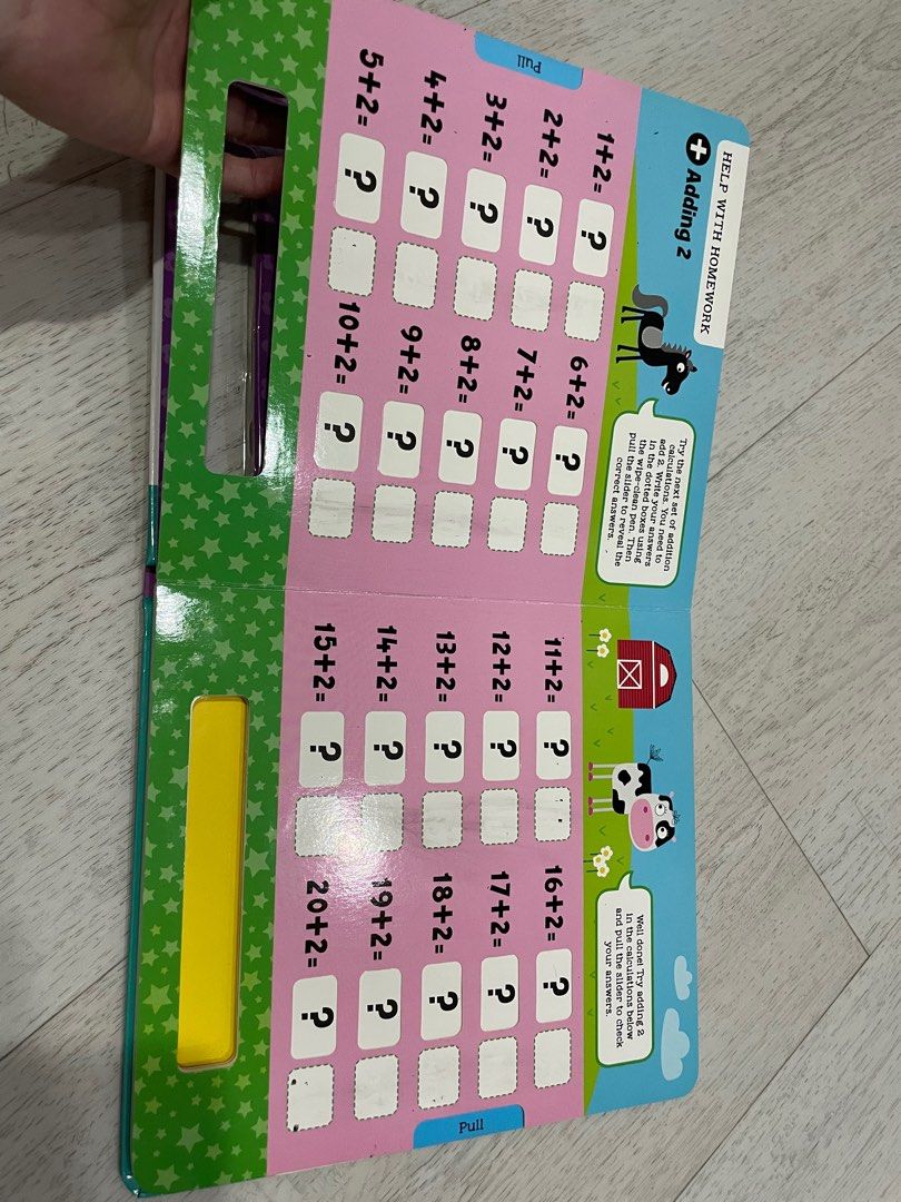 Wipeable Addition Book, Buku & Alat Tulis, Buku Anak-Anak di Carousell