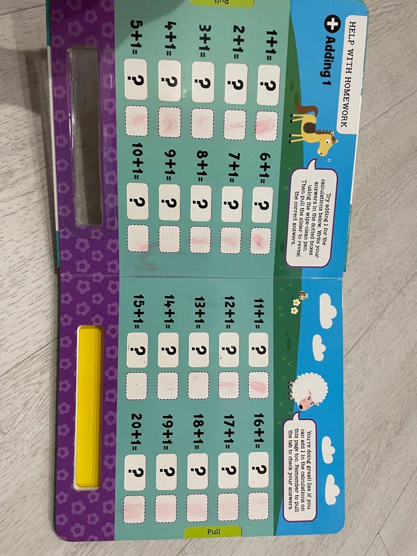 Wipeable Addition Book, Buku & Alat Tulis, Buku Anak-Anak di Carousell