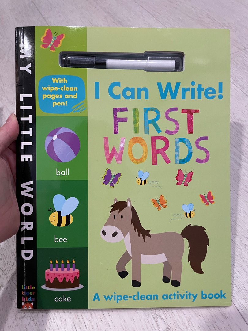 Wipeable Book I Can Write First Words, Buku & Alat Tulis, Buku Anak ...