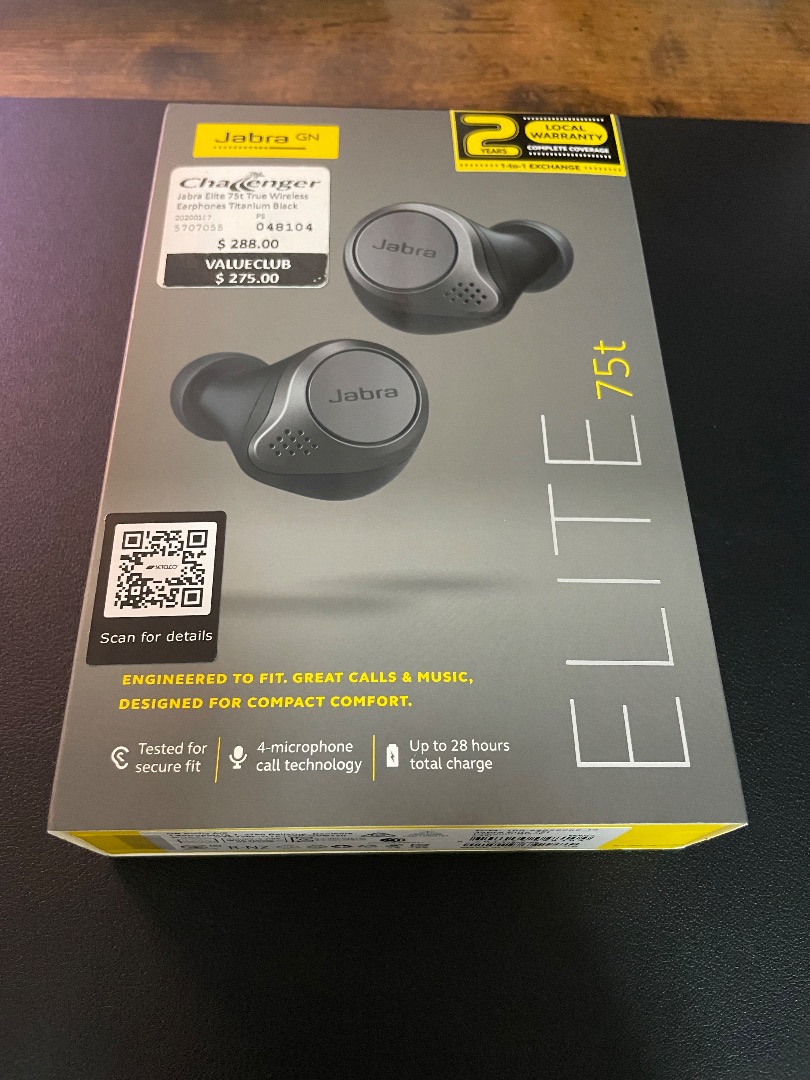 Wireless Air-buds Jabra Elite 75t, Audio, Earphones on Carousell