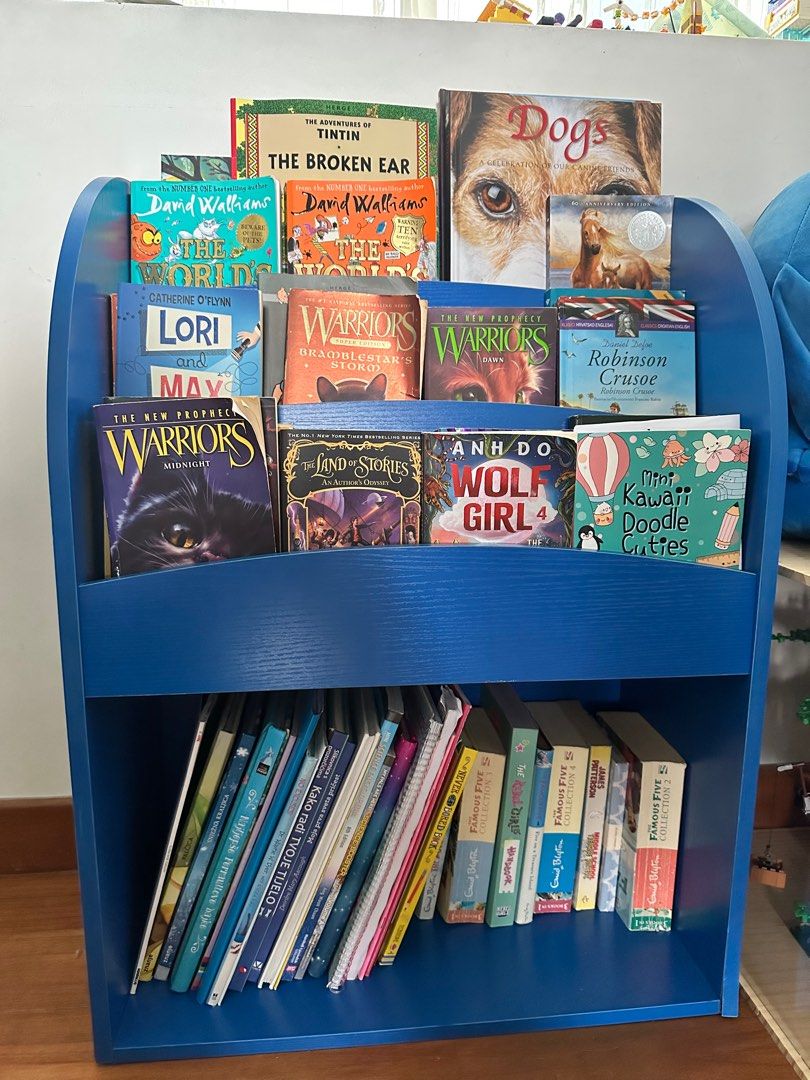 Wooden blue bookcase, Babies & Kids, Baby Nursery & Kids Furniture ...