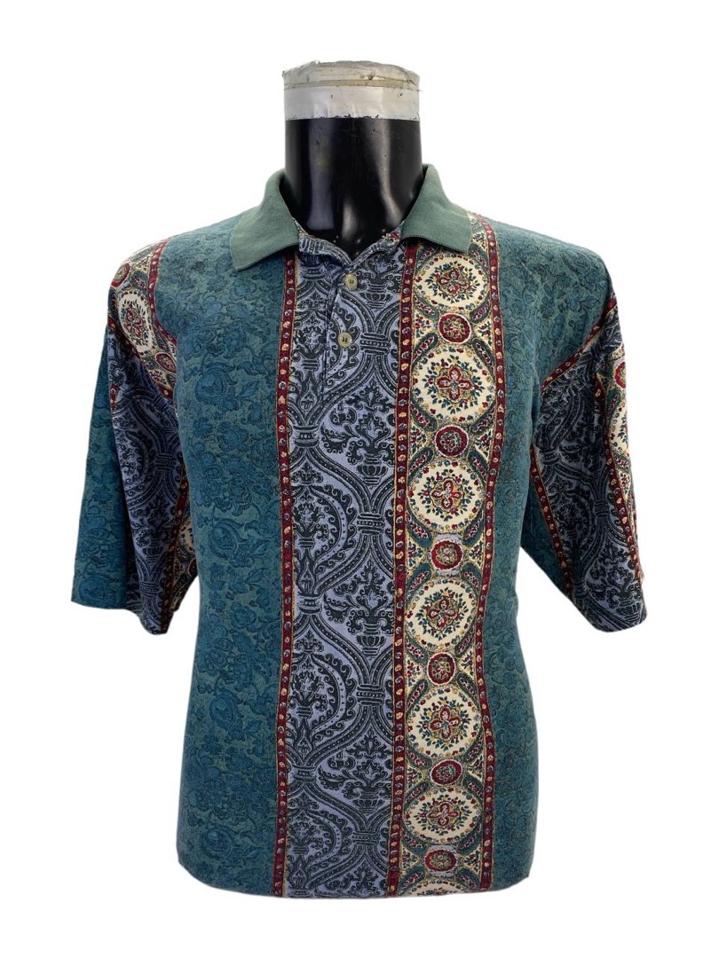 [XL] Vtg Batik Polo Shirt, Men's Fashion, Tops & Sets, Tshirts & Polo ...