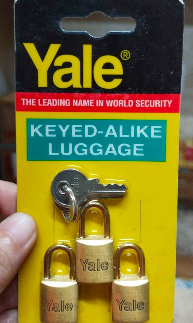 Yale luggage padlock 15mm VC633-3KA 3 keys, Furniture & Home Living ...