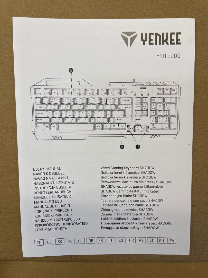 Yenkee USB Shadow Gaming Keyboard, Computers & Tech, Parts ...
