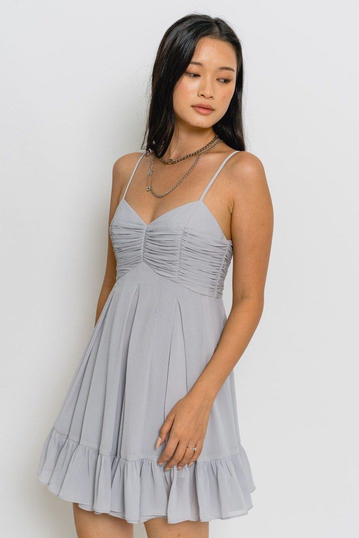 YHF Lust Control Dress in Swanky Grey, Women's Fashion, Dresses & Sets ...