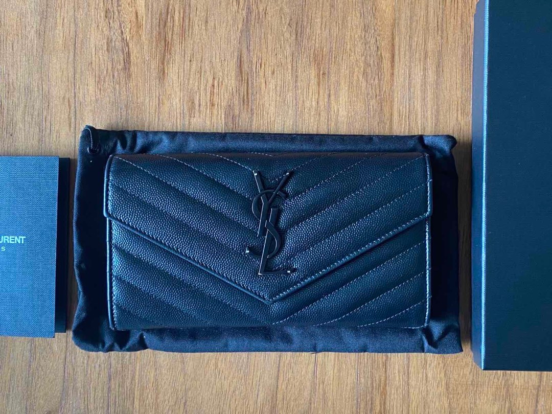 YSL monogram wallet, Luxury, Bags & Wallets on Carousell