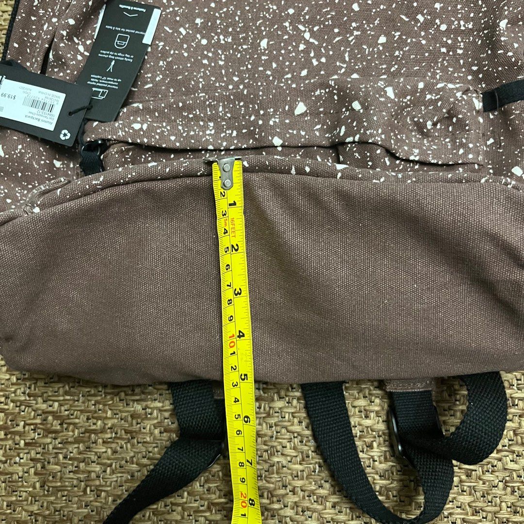 13-inch laptop bag - TYPO Backpack with tag - printed brown color on ...