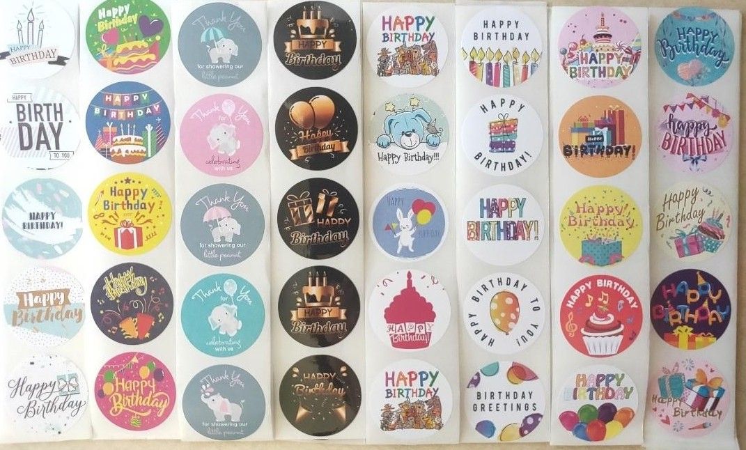 40 PCs Happy birthday sticker labels ( able to mix and match), Hobbies ...