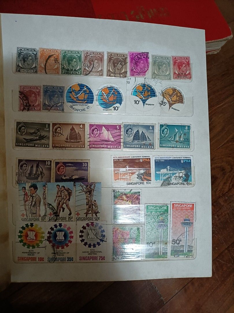 7 old stamp albums with stamps, Hobbies & Toys, Memorabilia & Collectibles, Stamps & Prints on ...