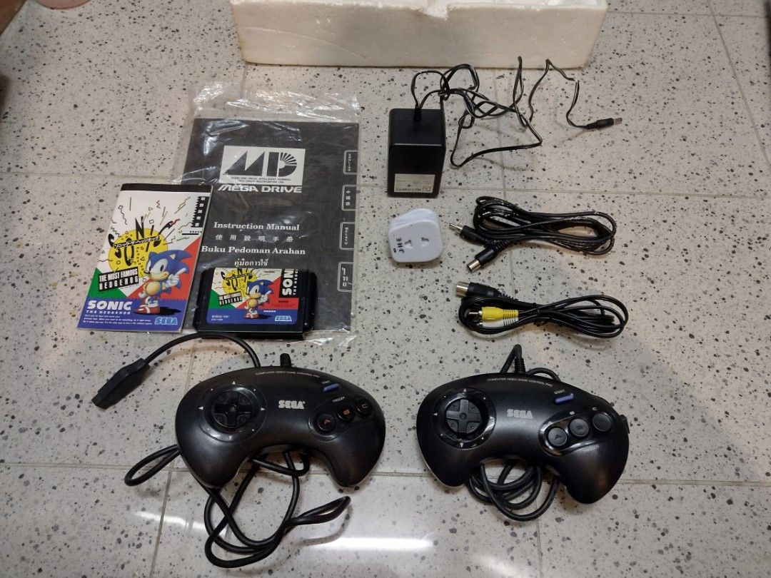 日版 MD Mega drive 16 bit 世嘉五代 全套 連6隻遊戲, 電子遊戲, 電子遊戲機, 其他 - Carousell