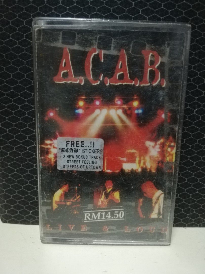 ACAB live and loud cassette, Hobbies & Toys, Music & Media, CDs & DVDs ...