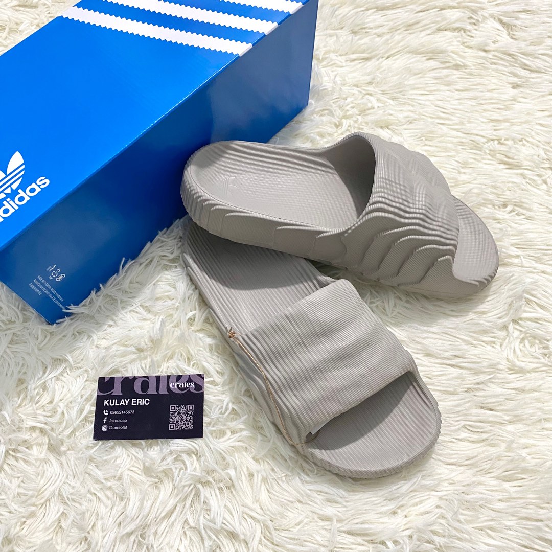Adidas Adilette 22 Slides Light Brown, Men's Fashion, Footwear ...