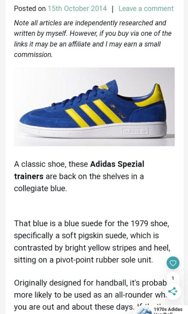 Adidas Spezial 1970's Reissue Blue Suade on Carousell