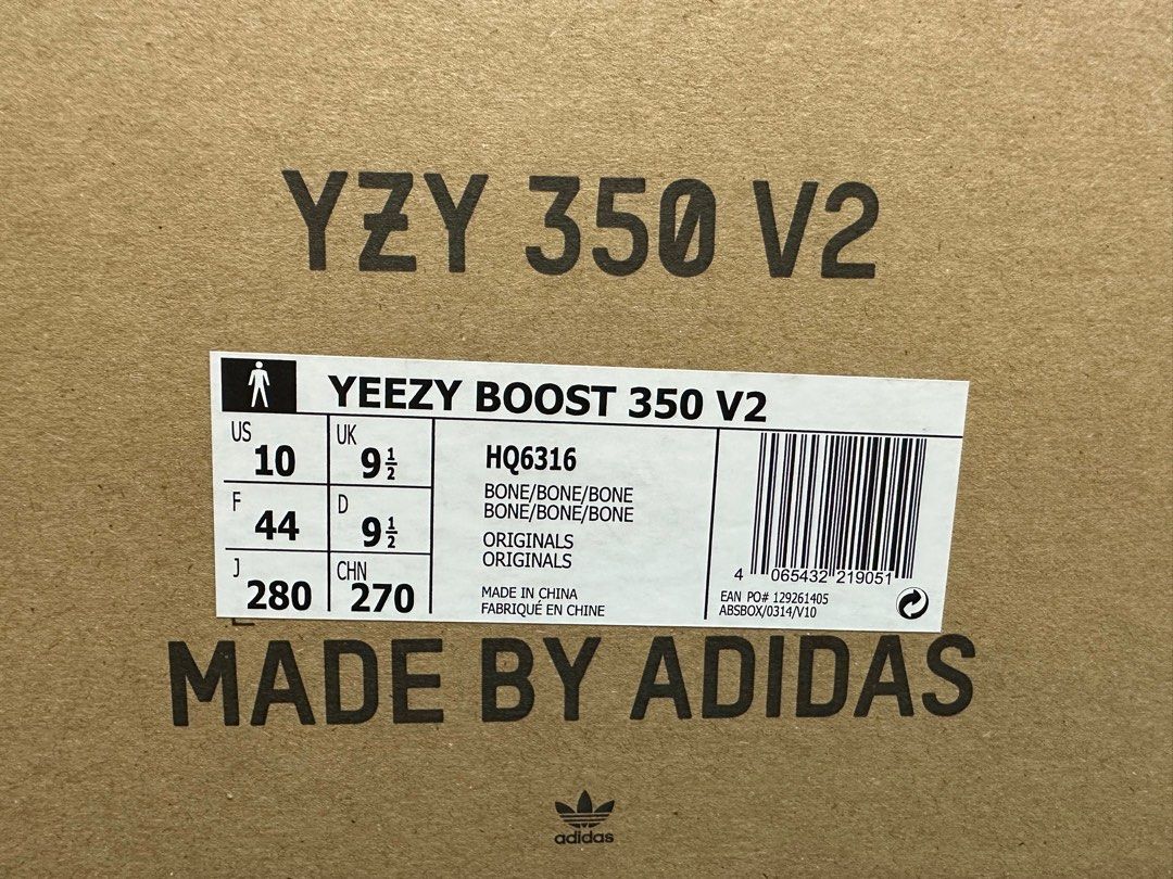 Adidas YZY 350 V2 Bone UK9.5, Men's Fashion, Footwear, Sneakers on ...