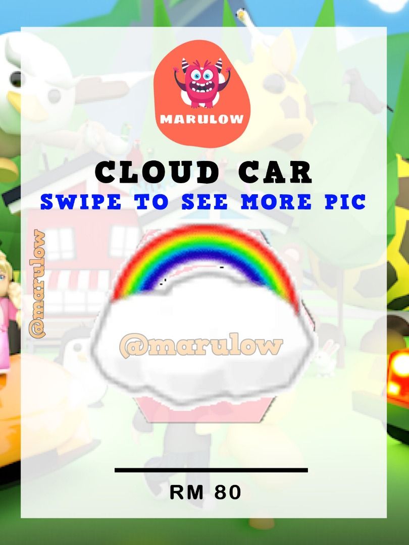Adopt Me -Cloud Car Legendary Car ( Roblox ), Video Gaming, Gaming ...