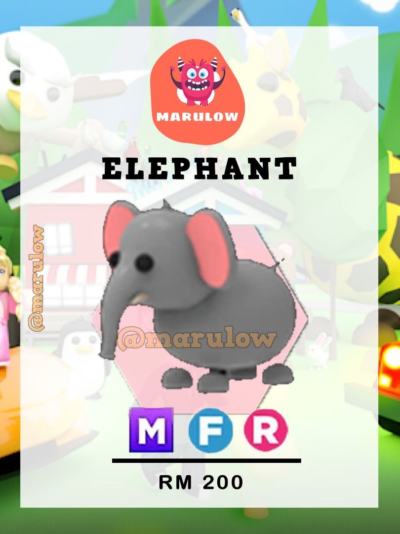 Adopt Me -Elephant MFR ( Roblox ), Video Gaming, Gaming Accessories, In ...