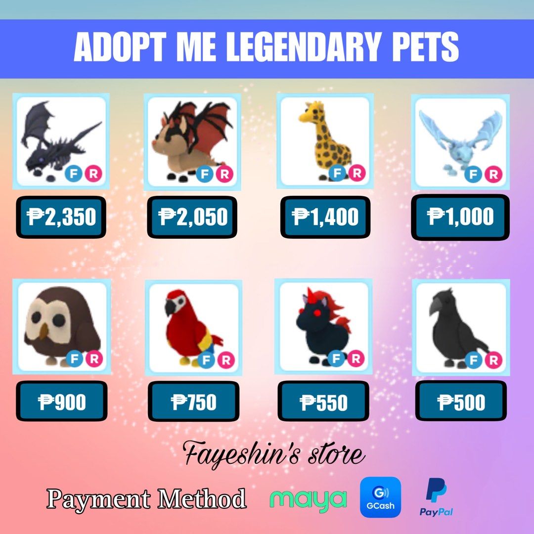 Adopt Me Legendary Pets, Video Gaming, Video Games, Others on Carousell