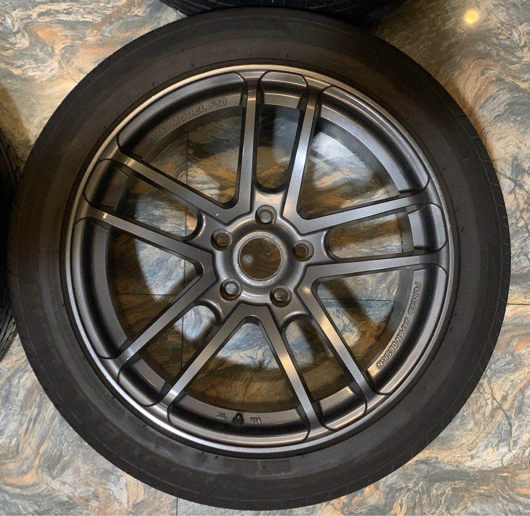 Advan AVS model F50, Car Parts & Accessories, Mags and Tires on Carousell