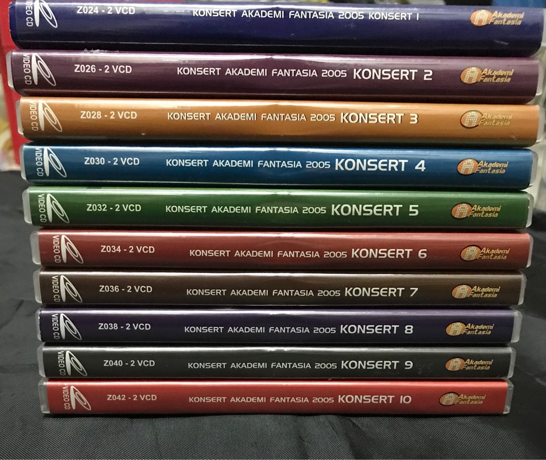 AF AKADEMI FANTASIA 2005 KONSERT 1 TO 10 VCD VIDEO CD SET, Hobbies & Toys, Music & Media, CDs ...