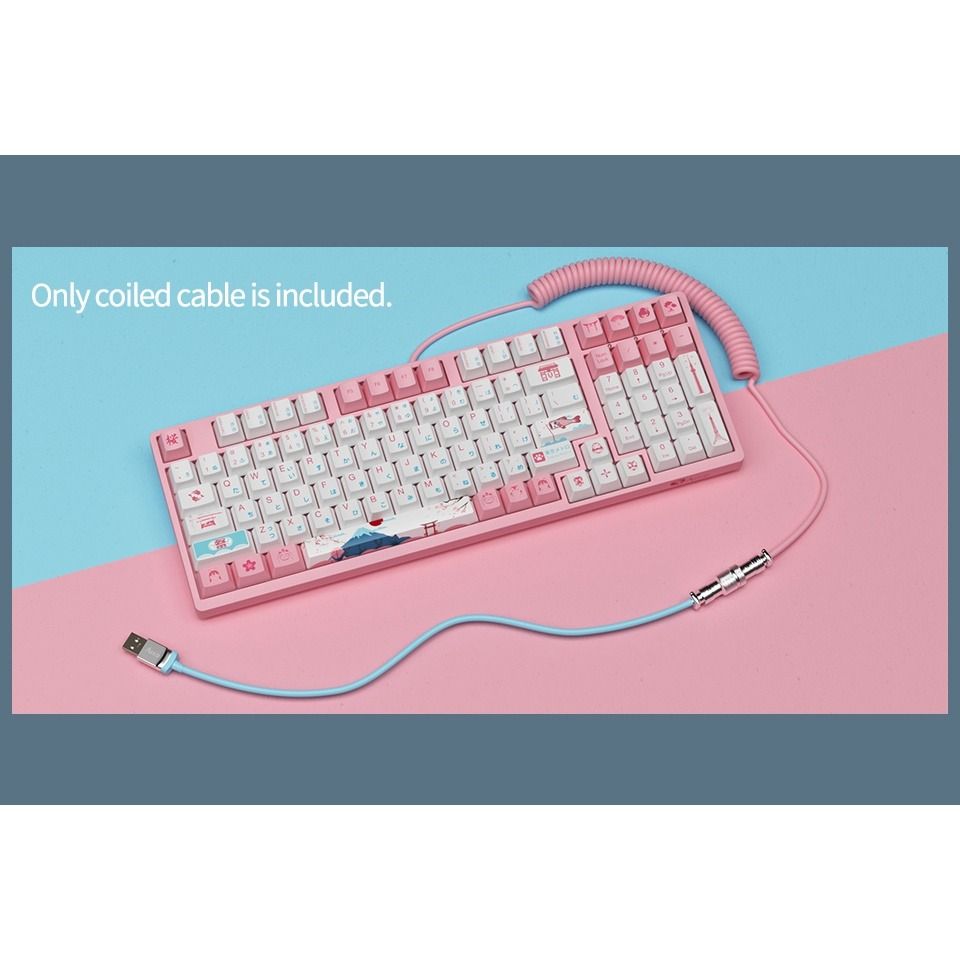 Akko Coiled Aviator Retractable Cable Custom USB Type-C Mechanical ...