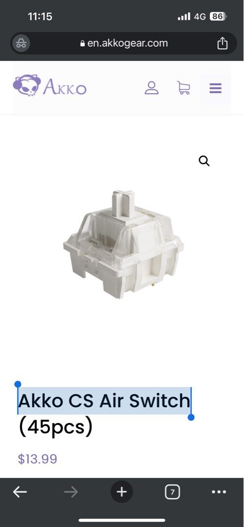 Akko CS Air Switch, Computers & Tech, Parts & Accessories, Other ...